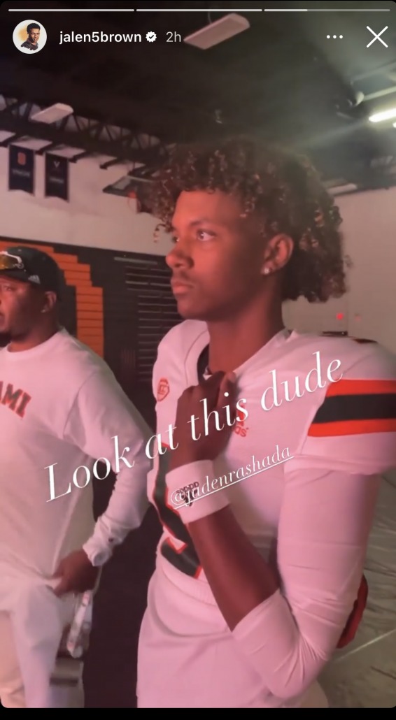 Miami Hurricanes '23 targets Jalen Brown and Jaden Rashada on campus