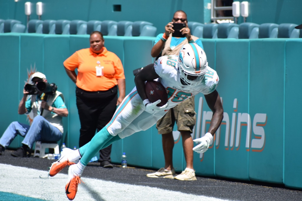 Rookie receiver Preston Williams provided the Dolphins with a small ...